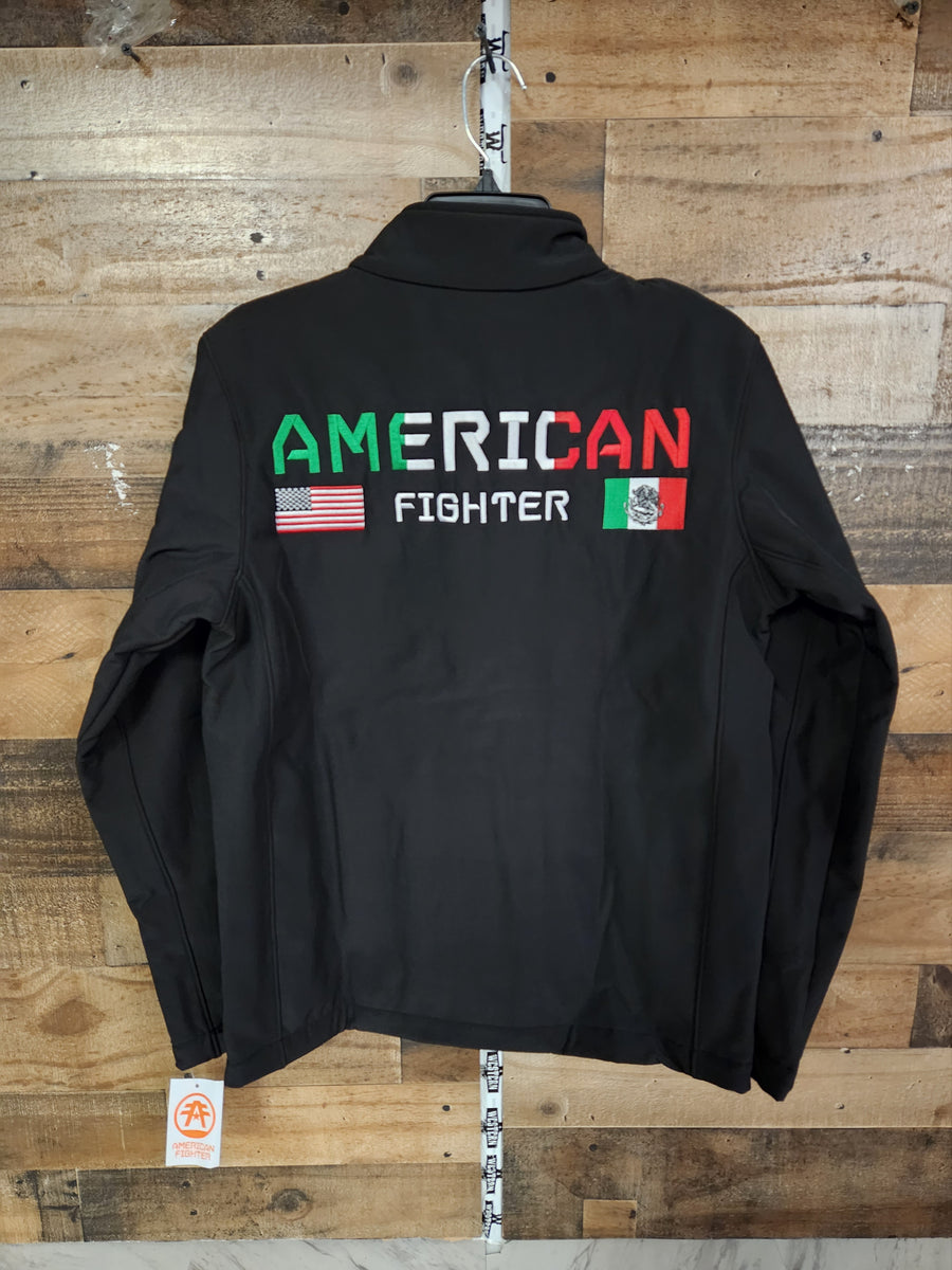 American Fighter Men's Mexican Flag Jacket - Black – W Western Texas
